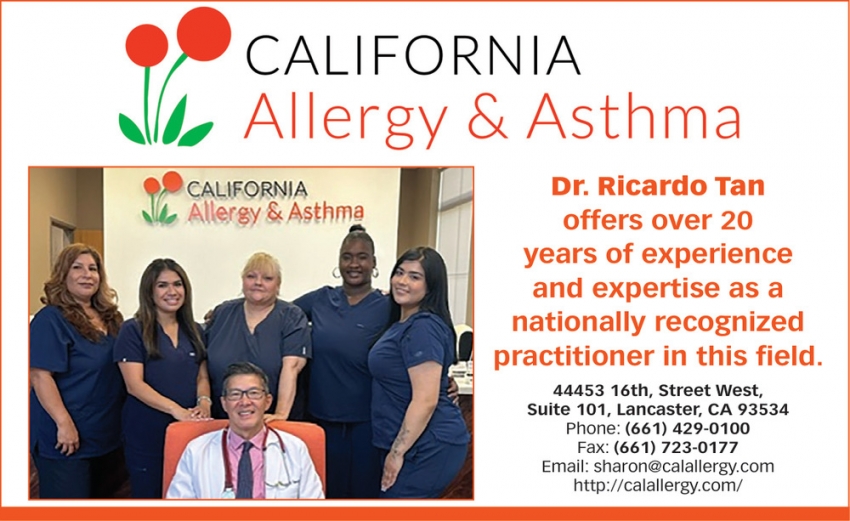 Dr. Ricardo Tan Offers Over 20 Years of Experience, California Allergy ...